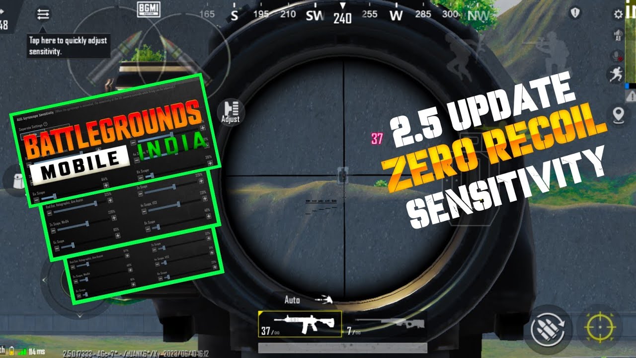 BGMI NEW SENSITIVITY SETTING || BGMI ZERO RECOIL SENSITIVITY SETTING ...