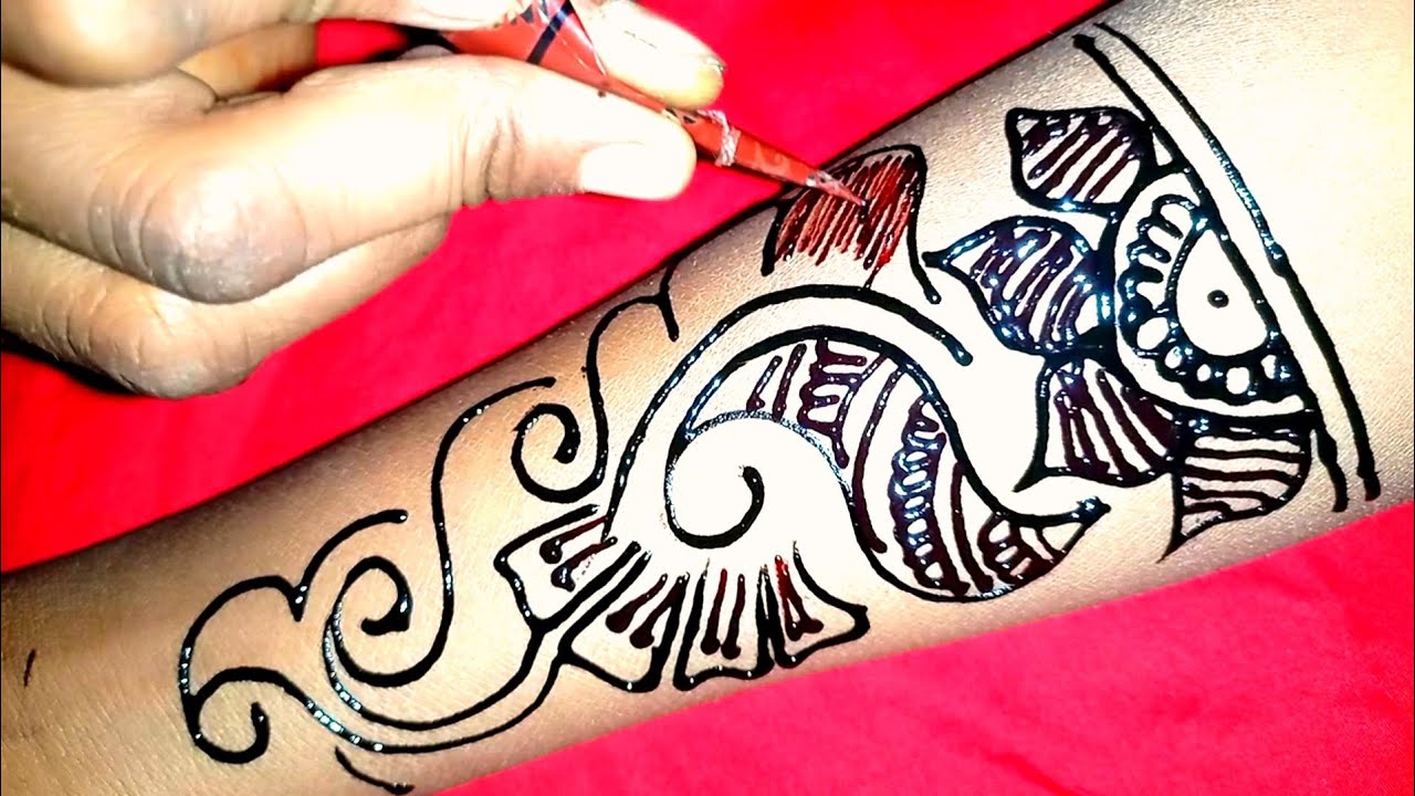 Black Mehndi ka Design||How To Black Mehndi Design|| Hends Mehndi Video ...