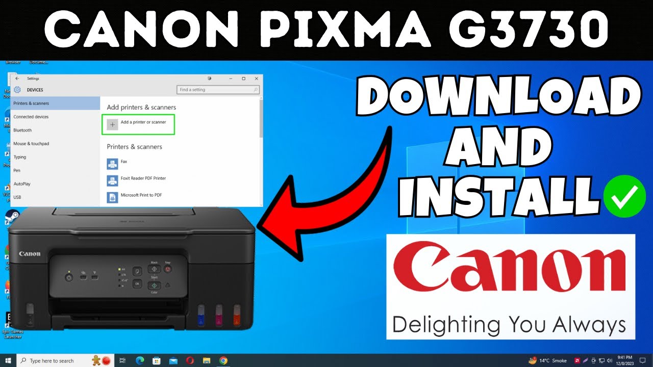 How To Download & Install Canon PIXMA G3730 Printer Driver in Windows Laptop /PC - YouTube