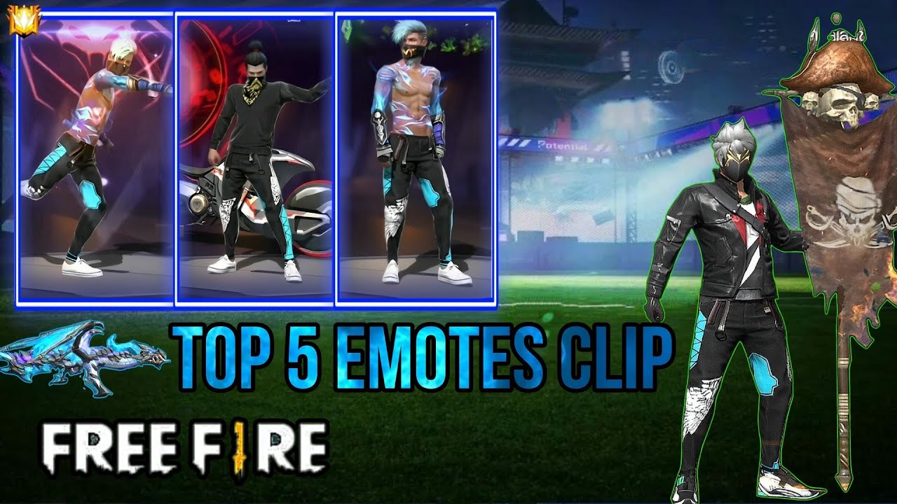 FREE FIRE TOP 5 EMOTES CLIP FOR EDITING ( G-DRIVE LINK )|| - YouTube