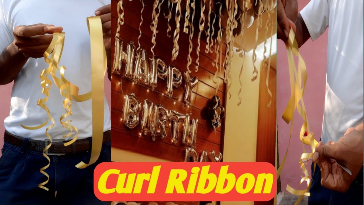 How to curl a ribbon for decoration|| Balloons flowers || # ...