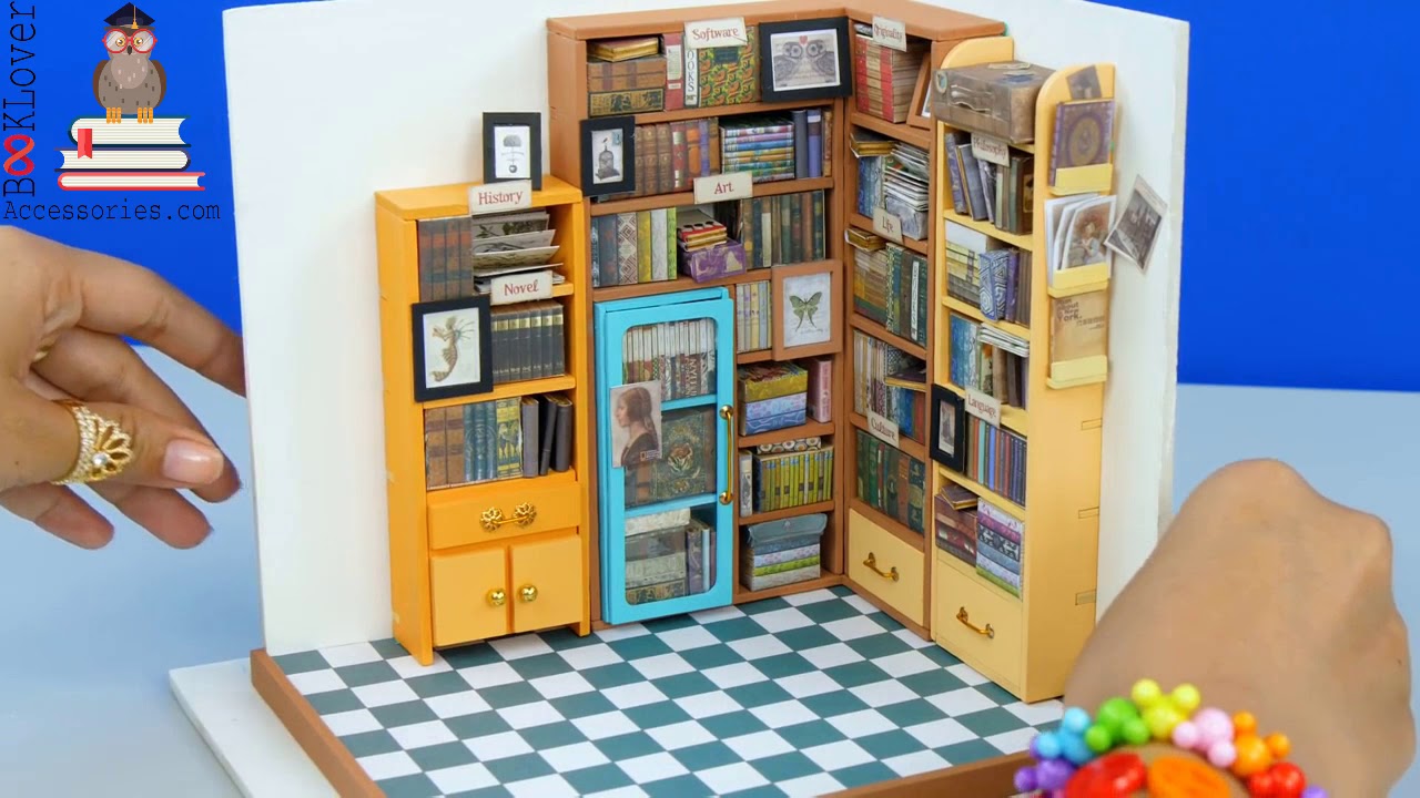 BookLoverAccessories™ Miniature Library - YouTube