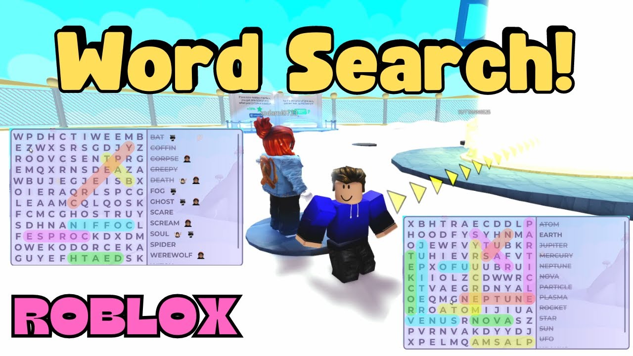 Can you find the Words?- Roblox Word Search! - YouTube