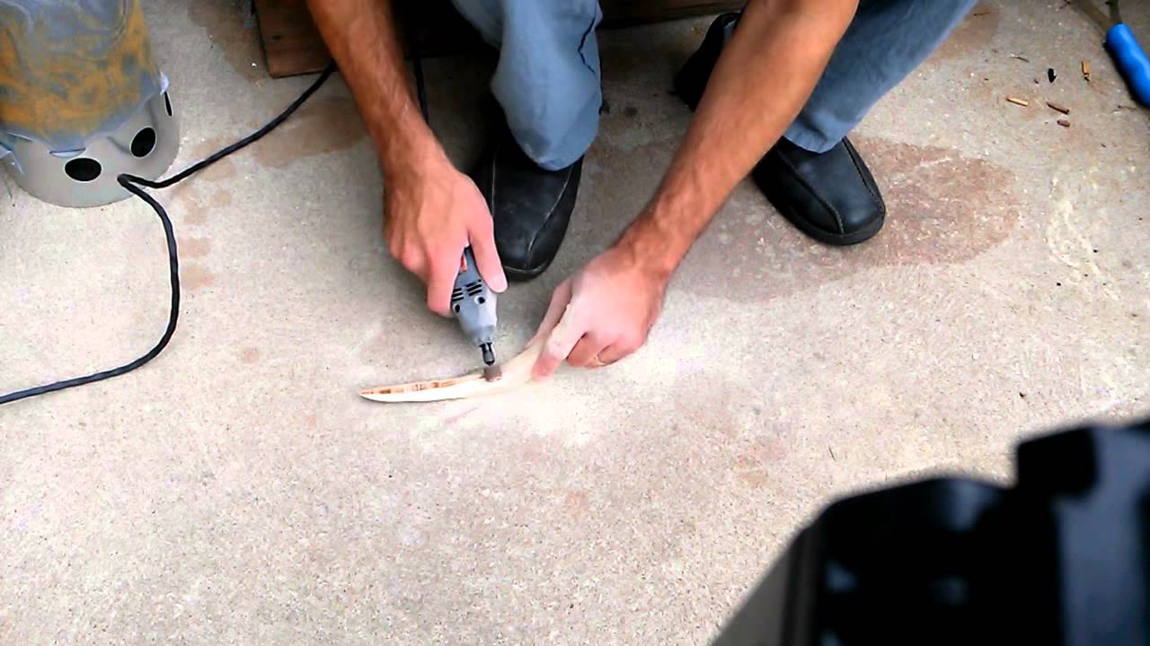 Using a Dremel to Shape Siyahs for PVC Bows - YouTube