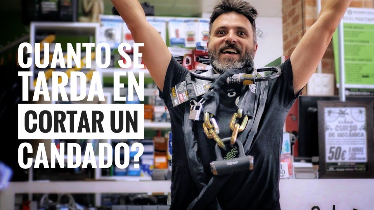 Sabes cuánto se tarda en cortar un candado de bici? - YouTube