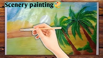 How to Draw Easy Landscape Painting｜Acrylic Painting Tutorial for ...