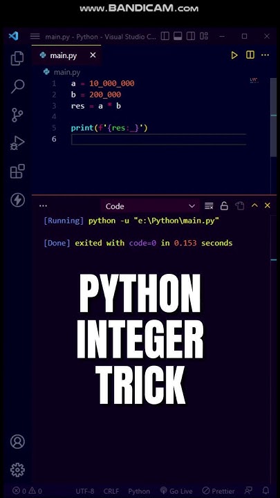 COOL Python Integer Trick 🤯🤯 #shorts #programming #python #coding - YouTube
