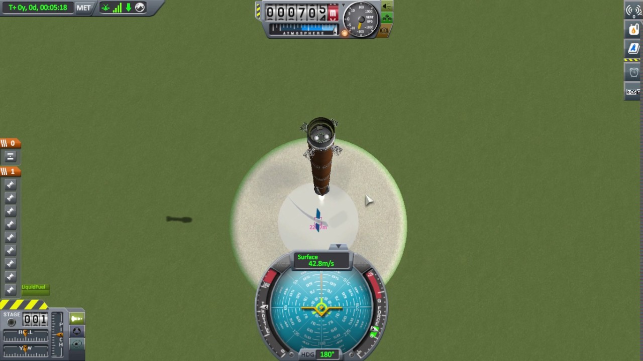 KSP/kOS - Single-engine F9 landing at LZ-1 [6.4x] - YouTube