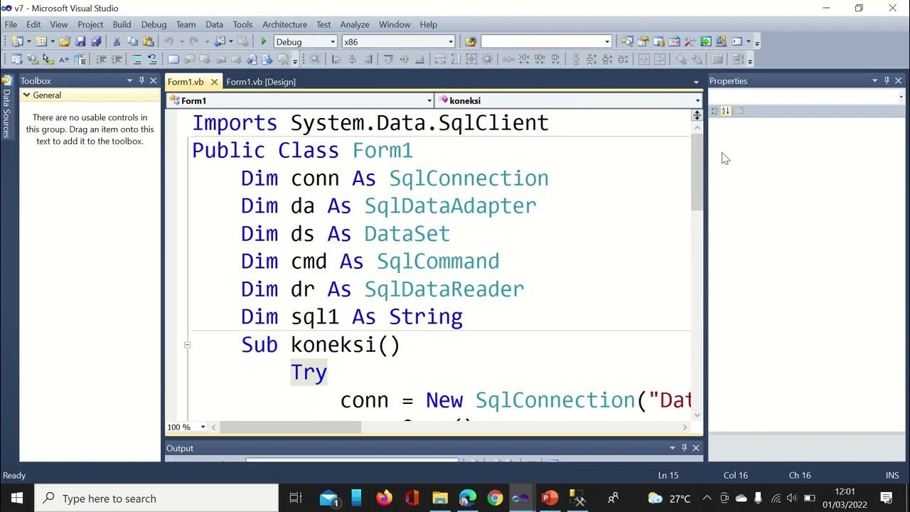 Video Belajar Vbnet 7 Sql Server Youtube