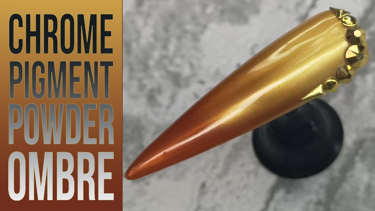HOW TO OMBRE WITH CHROME PIGMENT POWDER - YouTube