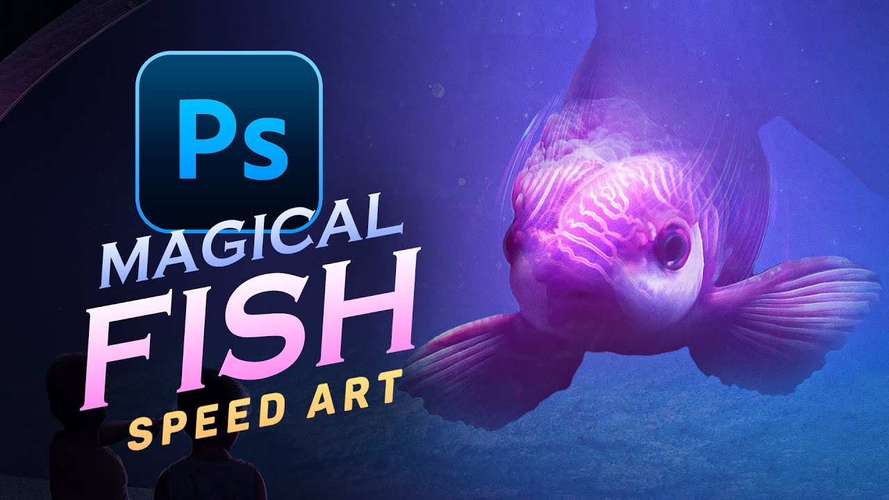 Creating a MAGICAL FISH in Photoshop | Speed Art - YouTube