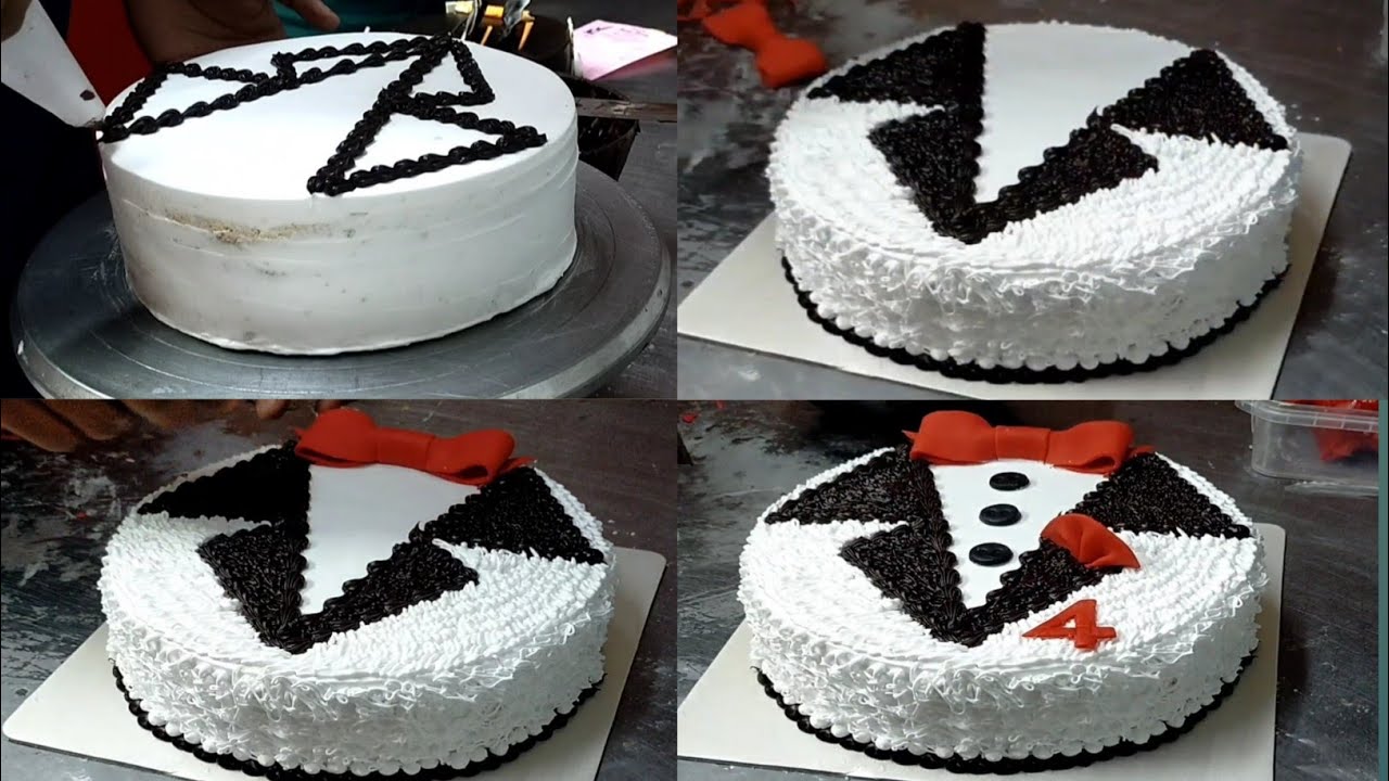 Simple model men's suit shirt cake | vanilla flavour cake | less cream ...