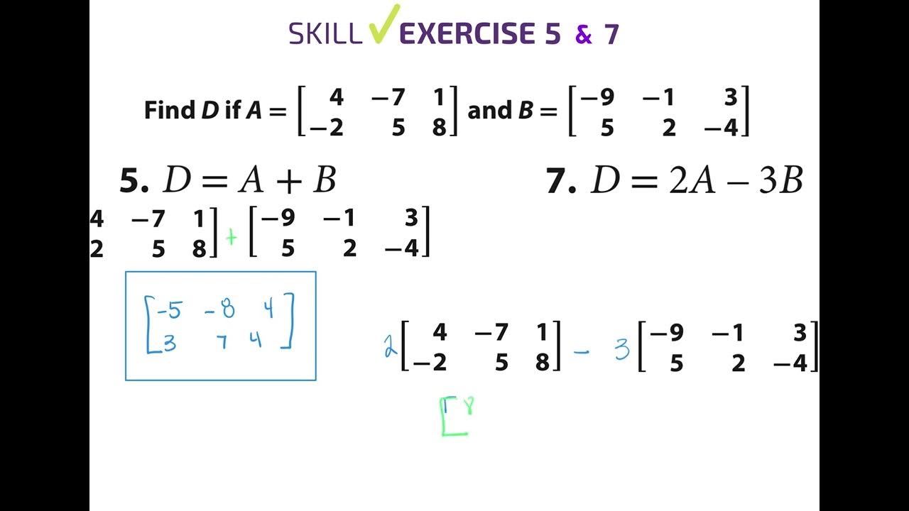 PreCalculus Section 7.2 Matrices - YouTube