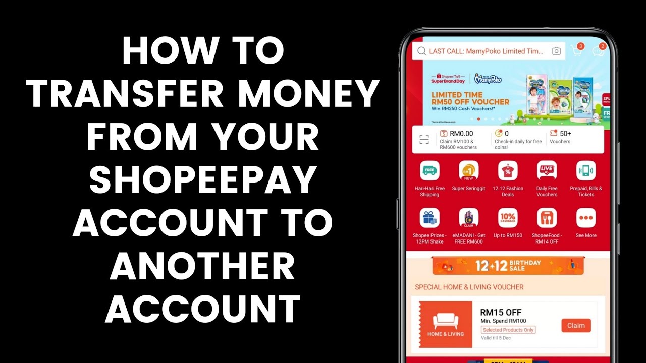 How to Transfer Money or Balance From Your Own ShopeePay Account To ...