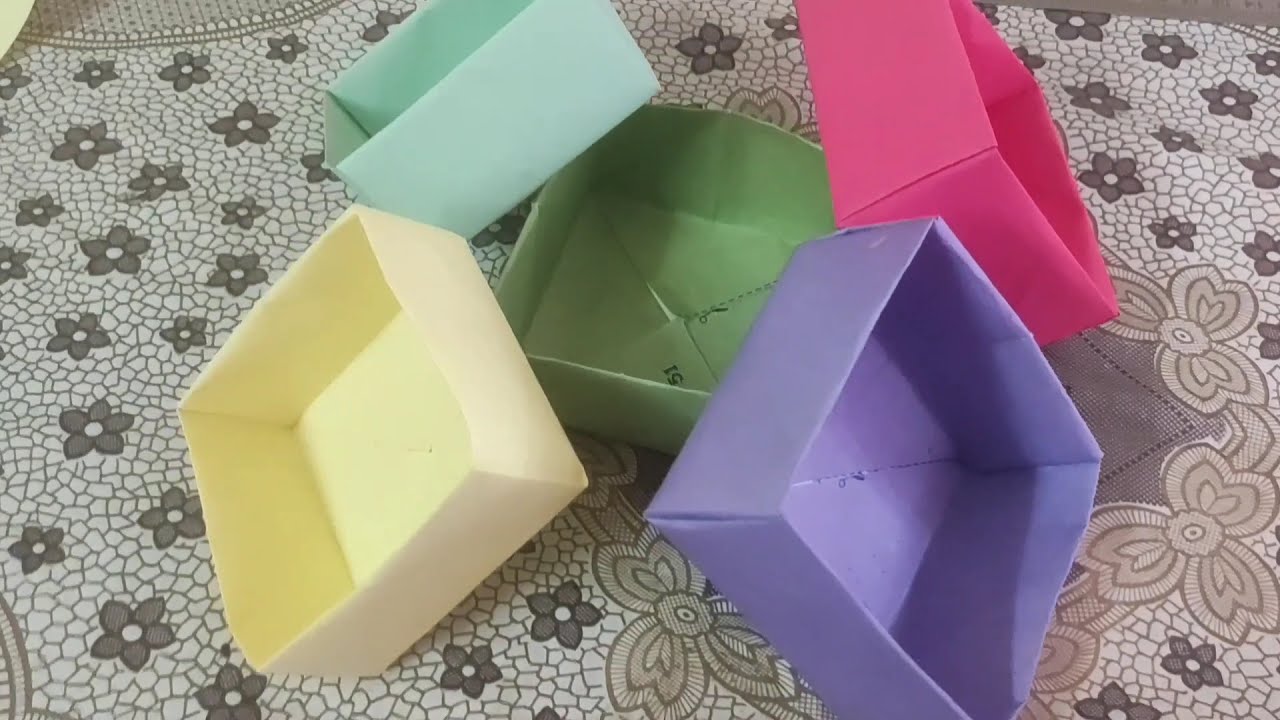 How to make a simple and easy box|with colour paper|Diy Box - YouTube
