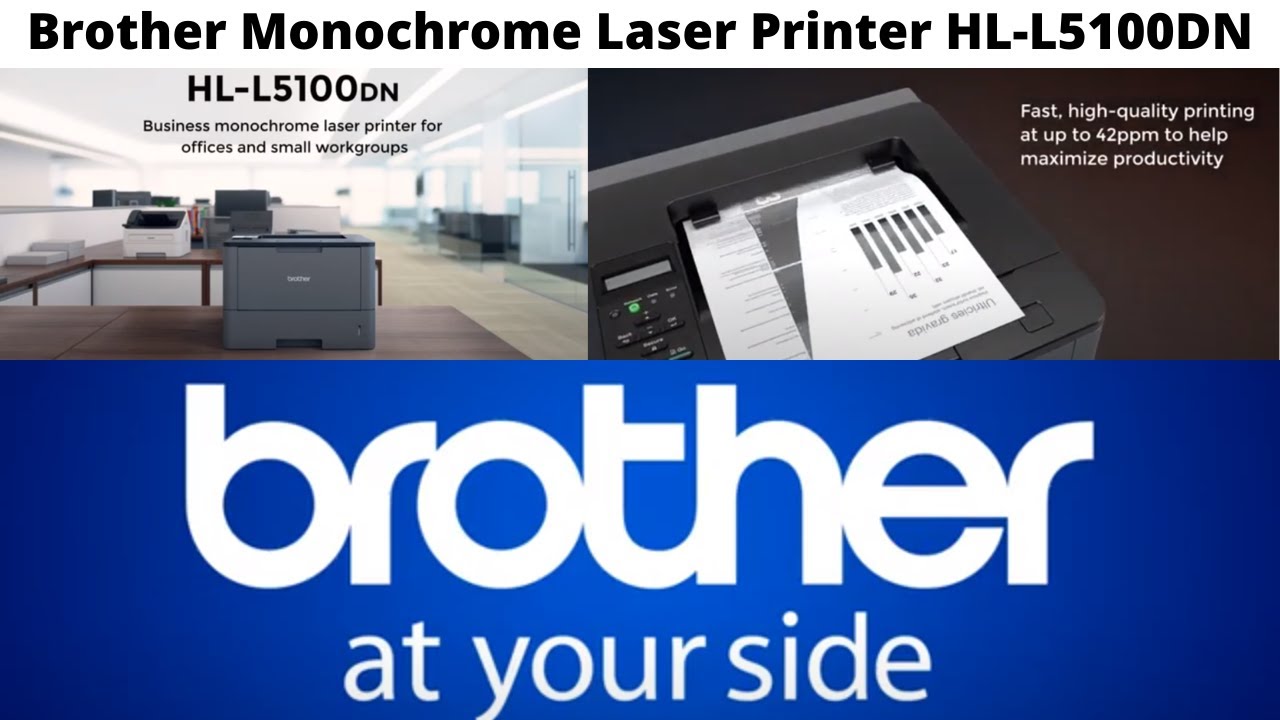 Brother Monochrome Laser Printer HL-L5100DN - YouTube