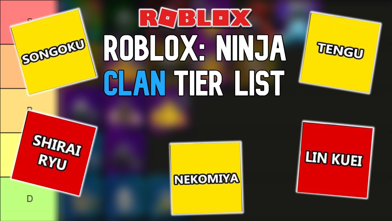 Roblox NINJA Clan Tier List - YouTube