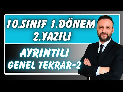 10.SINIF FİZİK 1.DÖNEM 2.YAZILI AYRINTILI GENEL TEKRAR -2 | TEK VİDEODA İŞ VE ENERJİ
