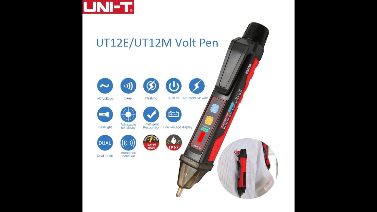 UNI-T UT12M AC Voltage Detector - YouTube