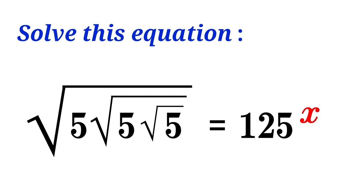 What a strange equation! Learn this trick and solve it! - YouTube