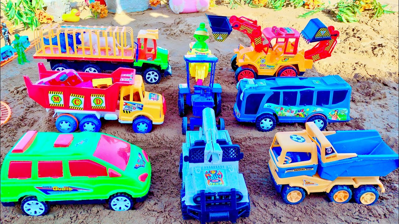 Jcb wala cartoon | Toys Video | gadi wala cartoon | truck, bus, dumper ...