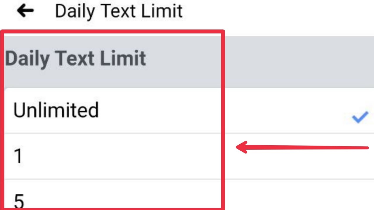How To Set Daily Text Message Limited in Facebook - YouTube
