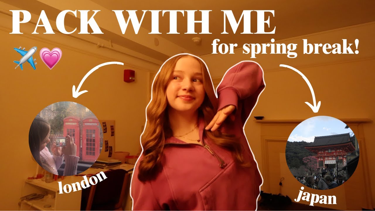 PACK WITH ME for spring break! | prepping for 2 weeks traveling to ...