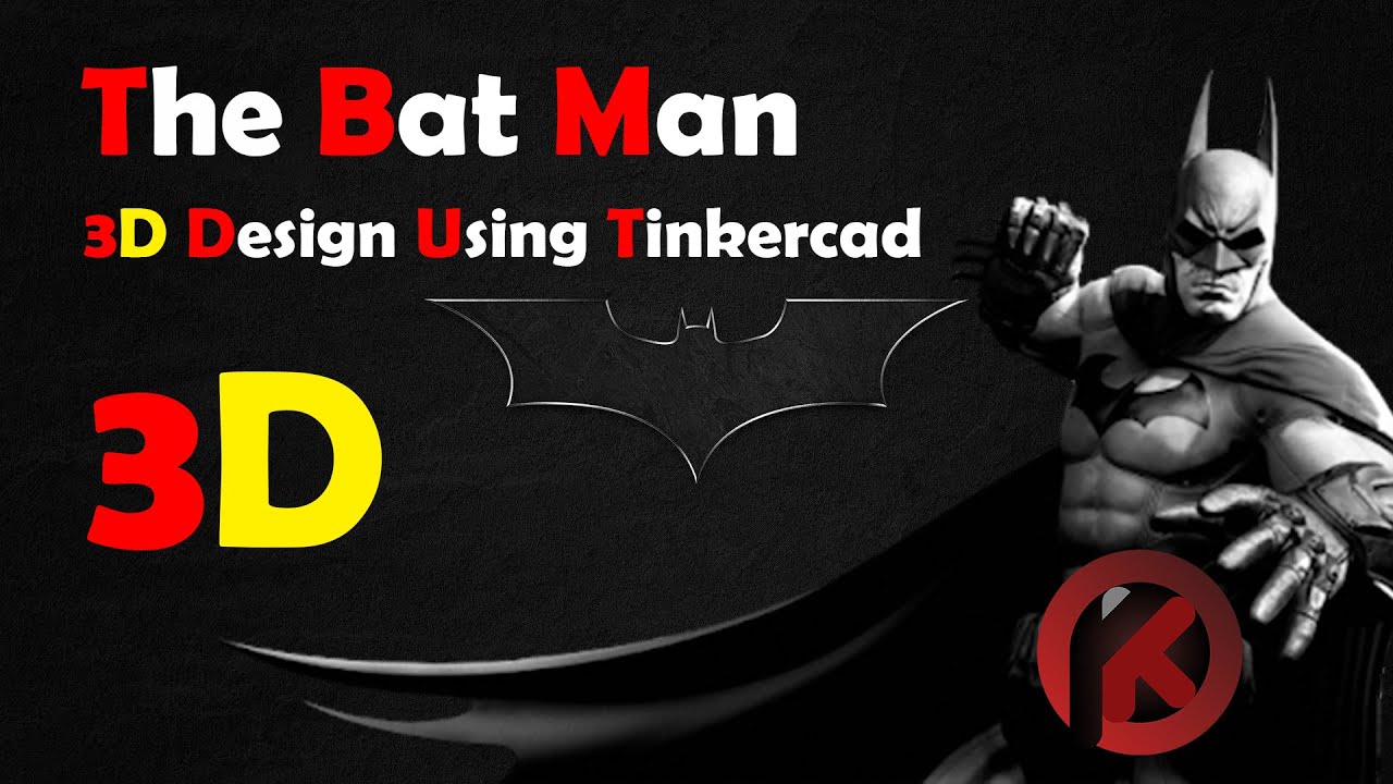 THE BATMAN - Batman 3D Miniature Designing | Tinker CAD Tutorial - YouTube