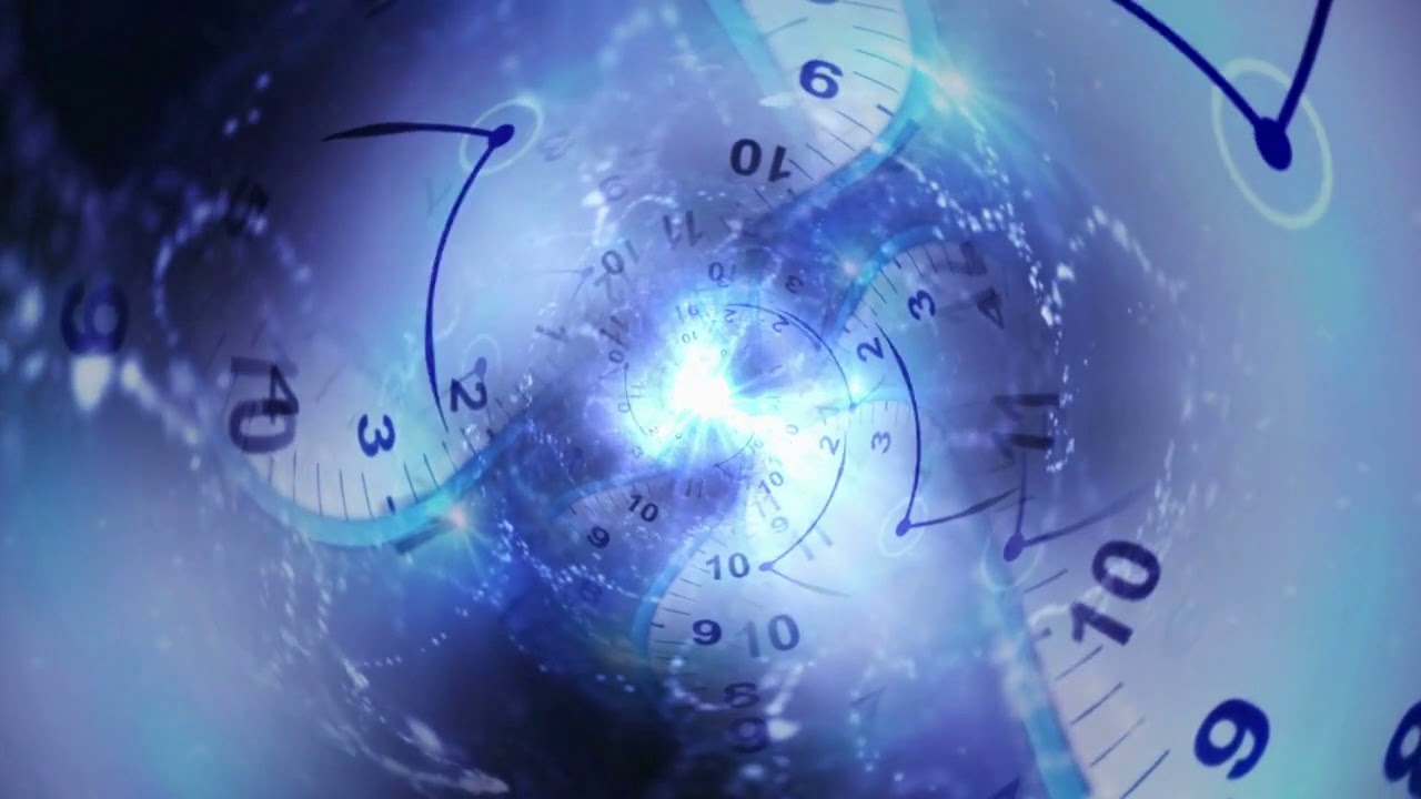 Clocks tunnel animation time travel - YouTube