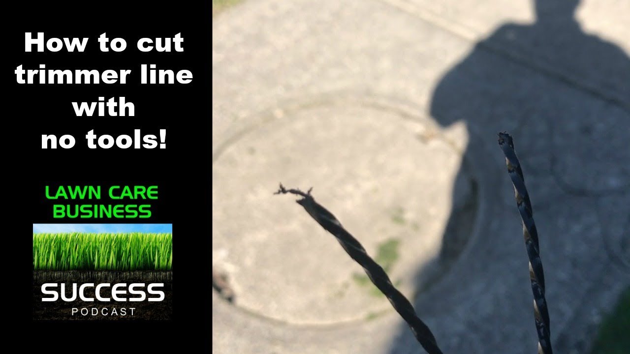 How to cut string trimmer line with no tools! - YouTube