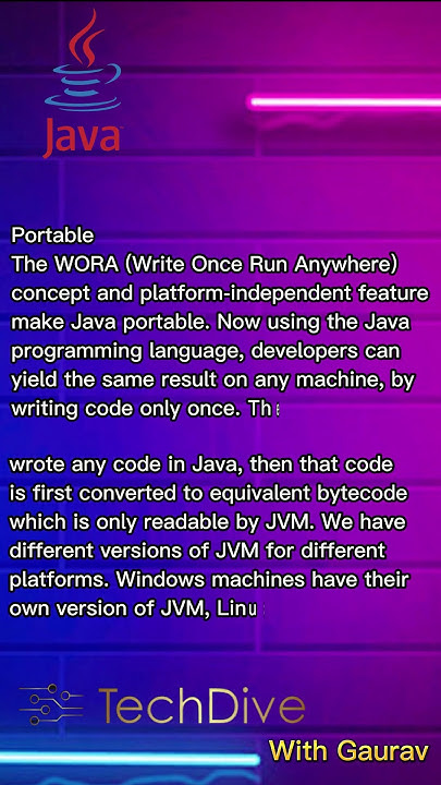 Features of Java Language | Tech Dive With Gaurav - YouTube