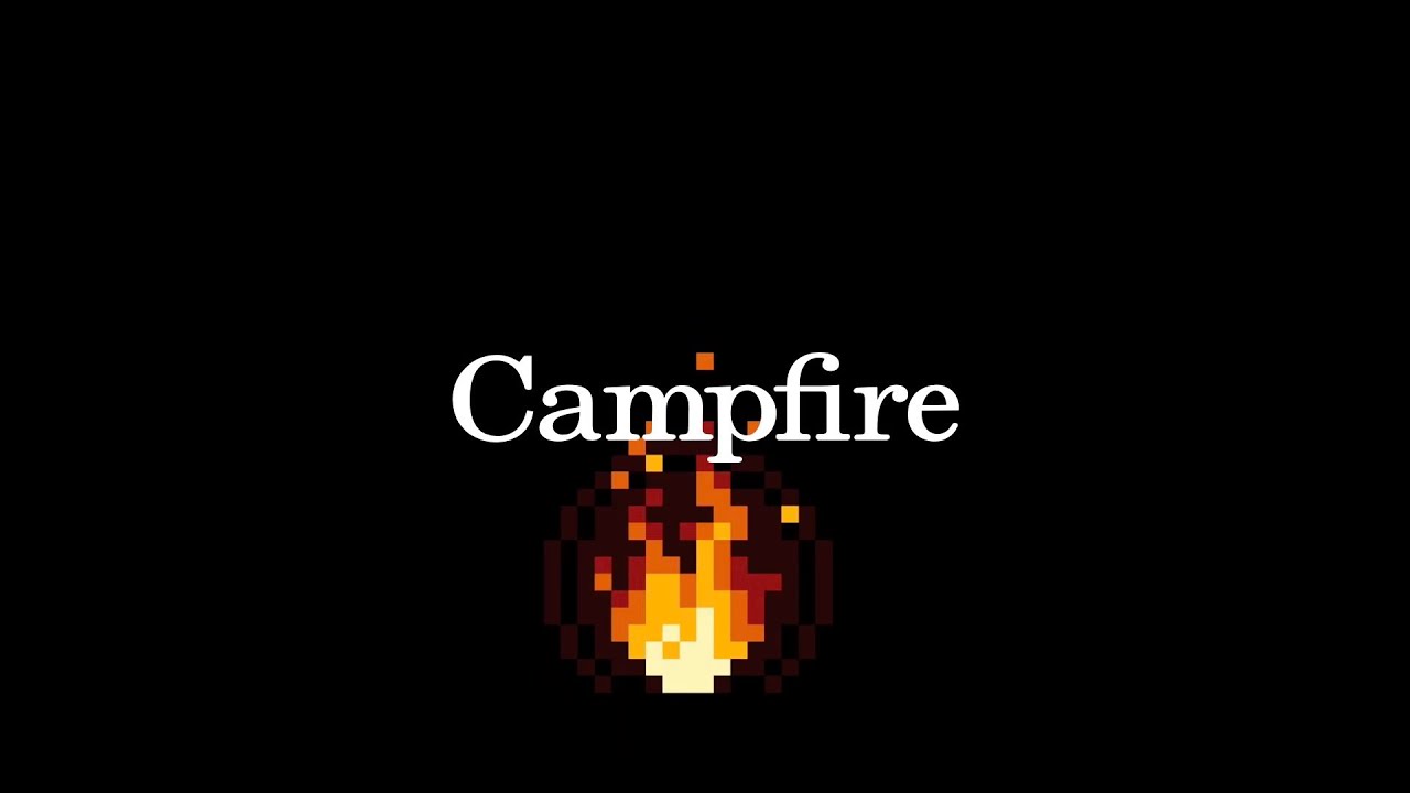 Campfire Crackling 🔥 Night Ambience (8 bit Version) | ASMR for Relax ...