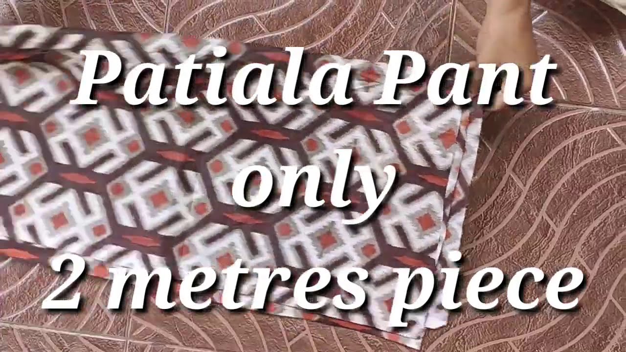 How to Patiala Pant cutting and stitching only 2 metres - YouTube