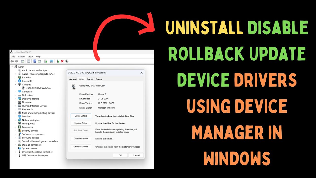 How to Update, Rollback, Disable or Uninstall Device Drivers Using ...
