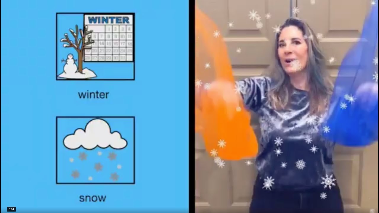 Winter Scarves: Music & Movement Song for kids with AAC (UP, DOWN ...