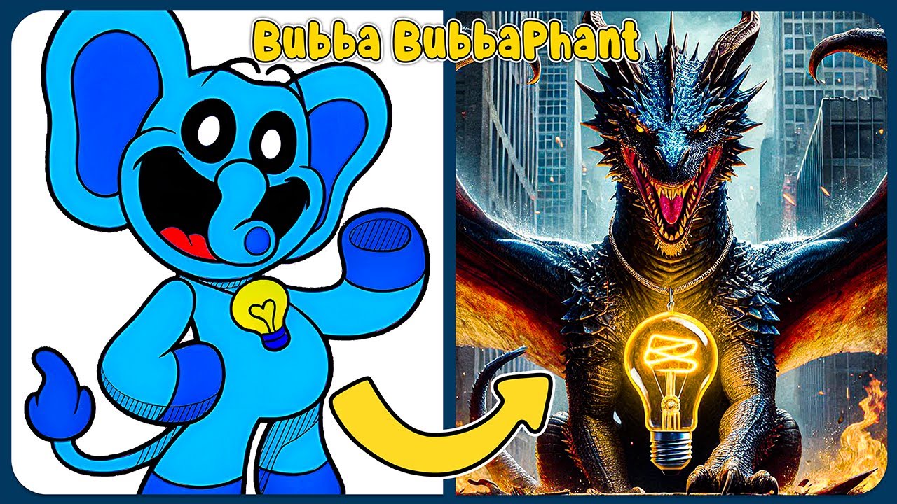 Poppy Playtime Character vs DRAGON | Guess The Monster By EMOJI | Bubba ...