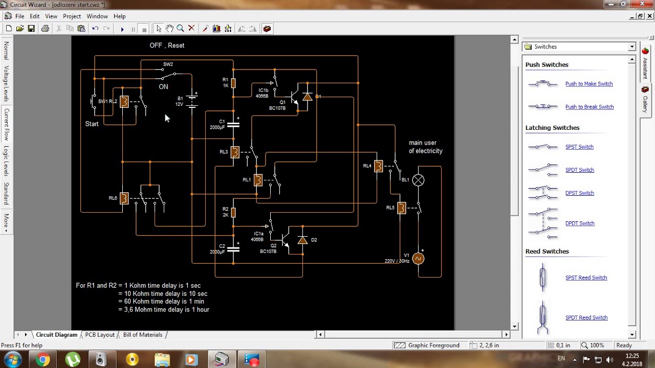 How to make a timer, delay start and shutdown , time relay - YouTube