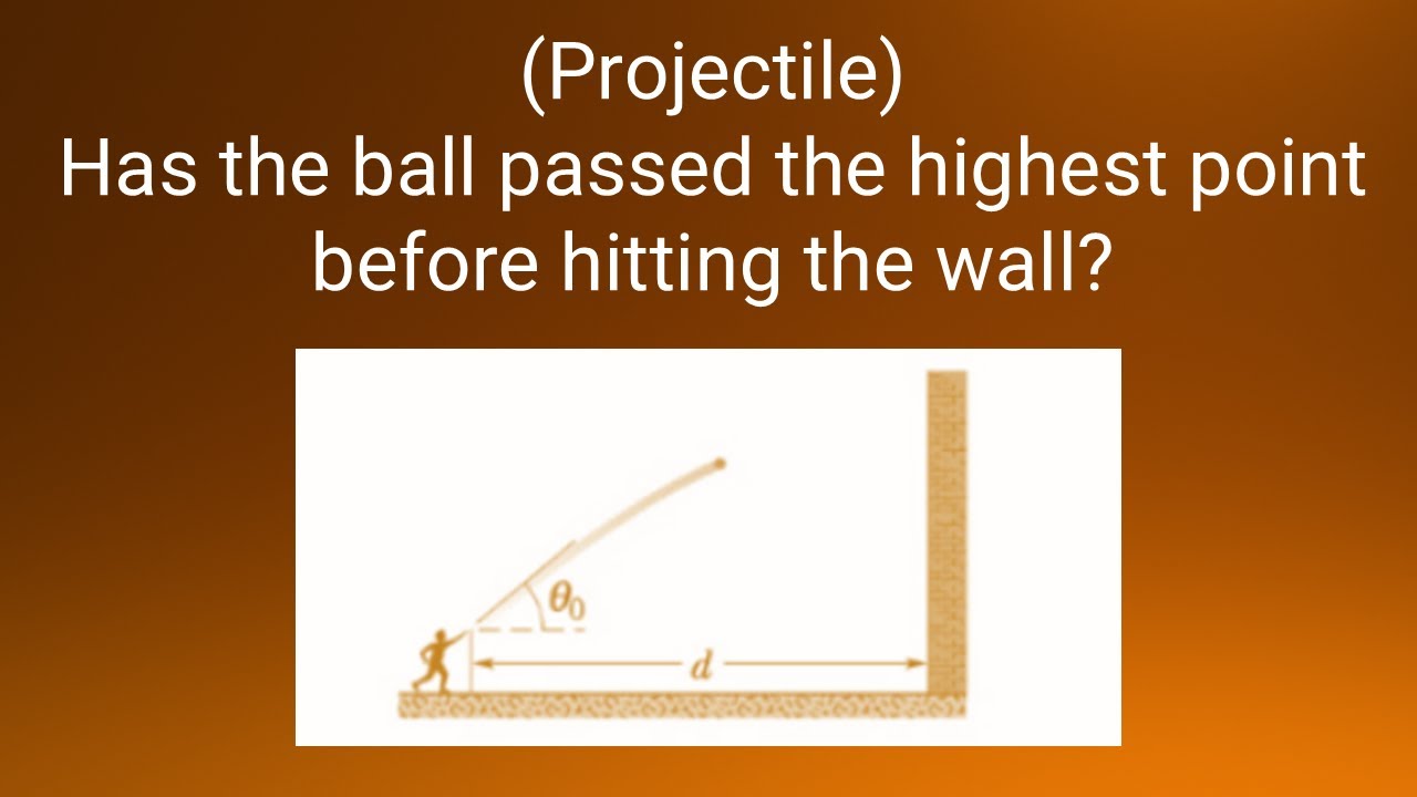 (Projectile motion) You throw a ball towards a wall at speed 25m/s and ...