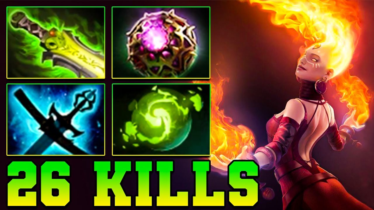 26 Kills Lina Dota 2 !! Lina Dota 2 Carry Mid Lane Build Pro Gameplay ...