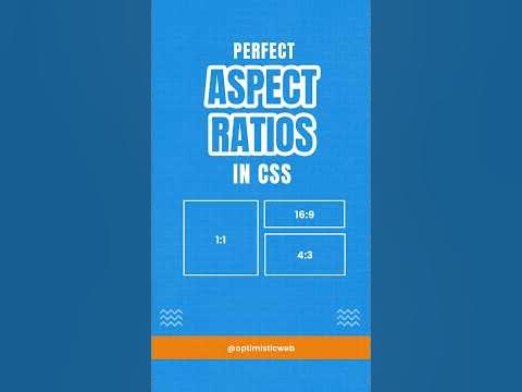 Unlock the Power of CSS Aspect Ratio for Responsive Designs - YouTube