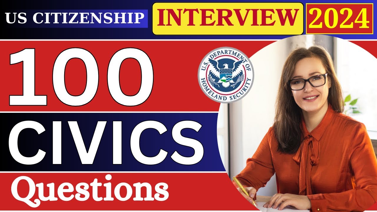 NEW! 100 Civics Citizenship Test | US Citizenship Interview 2024 ...