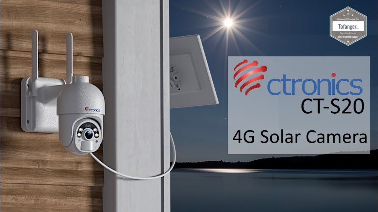 Ctronics 4G camera extérieure avec batterie et panneau solaire - App ...