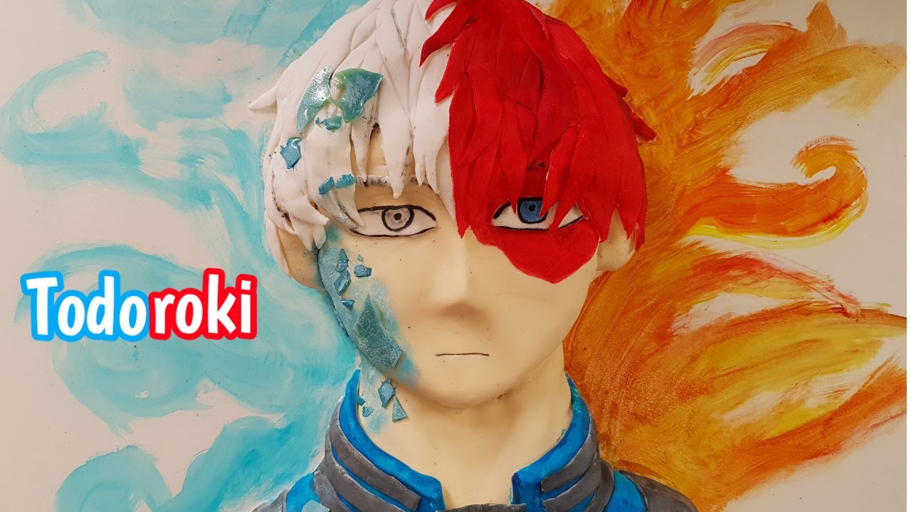 Como hacer a Todoroki en pastel cake :) - YouTube
