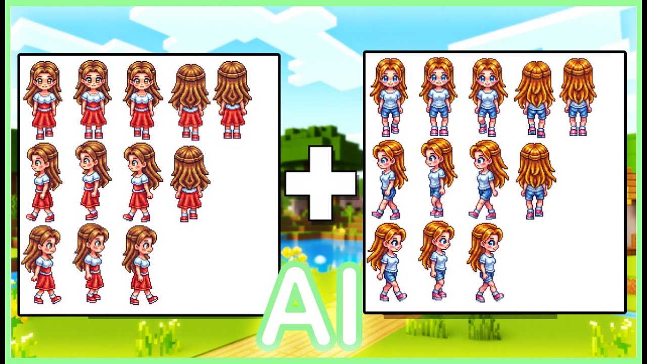 How to make NEAR PERFECT Spritesheet with AI in Pixel ART - YouTube