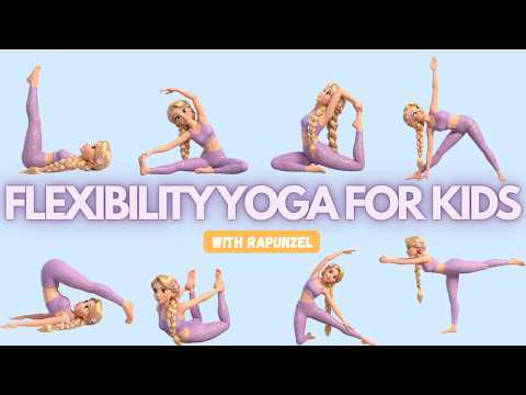 Flexibility Yoga for Kids 🌈 | Full Body Stretch with Rapunzel