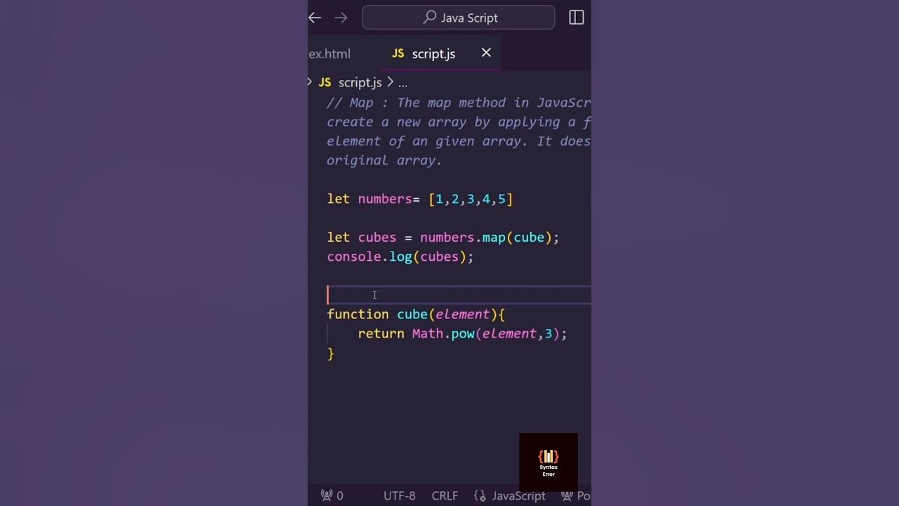 Difference between for each and map in JavaScript 🩵 #coding # ...