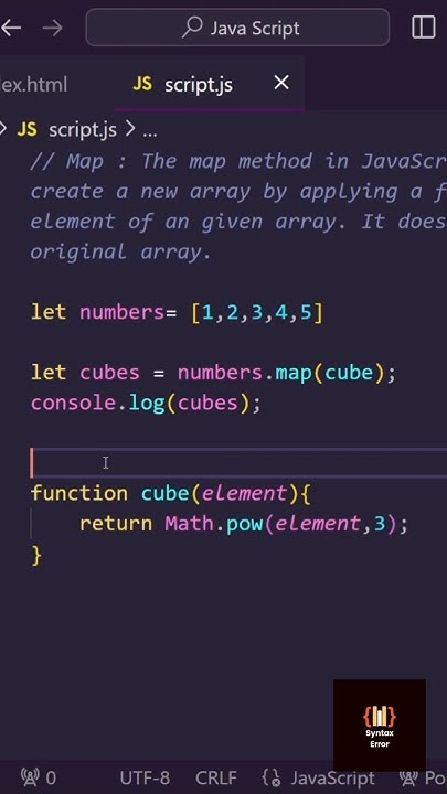 Difference between for each and map in JavaScript 🩵 #coding # ...