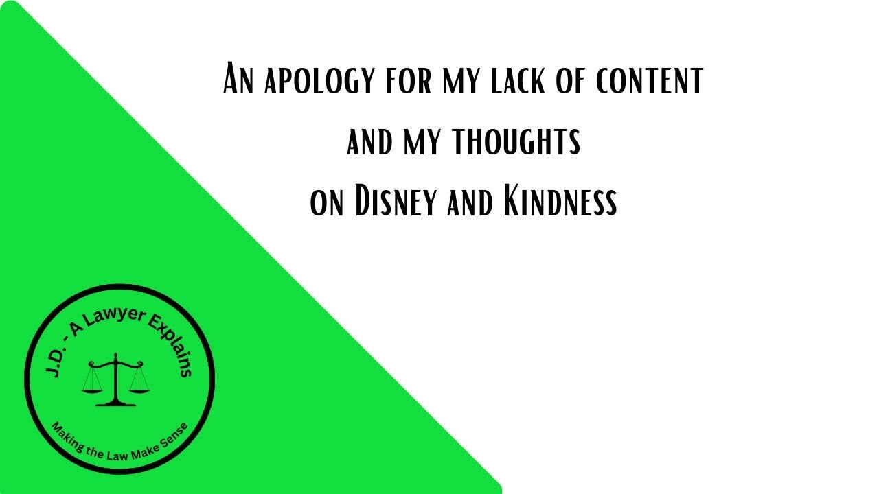 Apologies and Thoughts About A Recent Disney Trip - YouTube