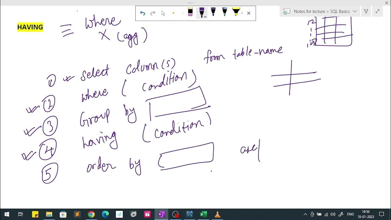 When to use "HAVING" keyword in #sql | SQL ORDER OF EXECUTION | Data ...