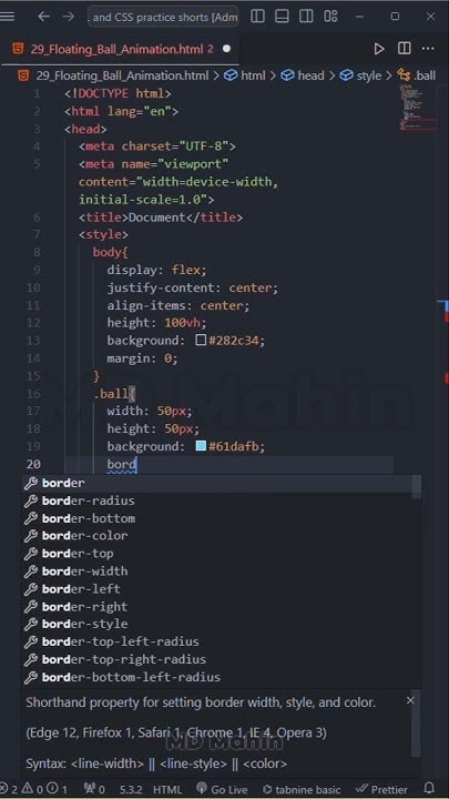 Floating Ball Animation | HTML CSS - YouTube
